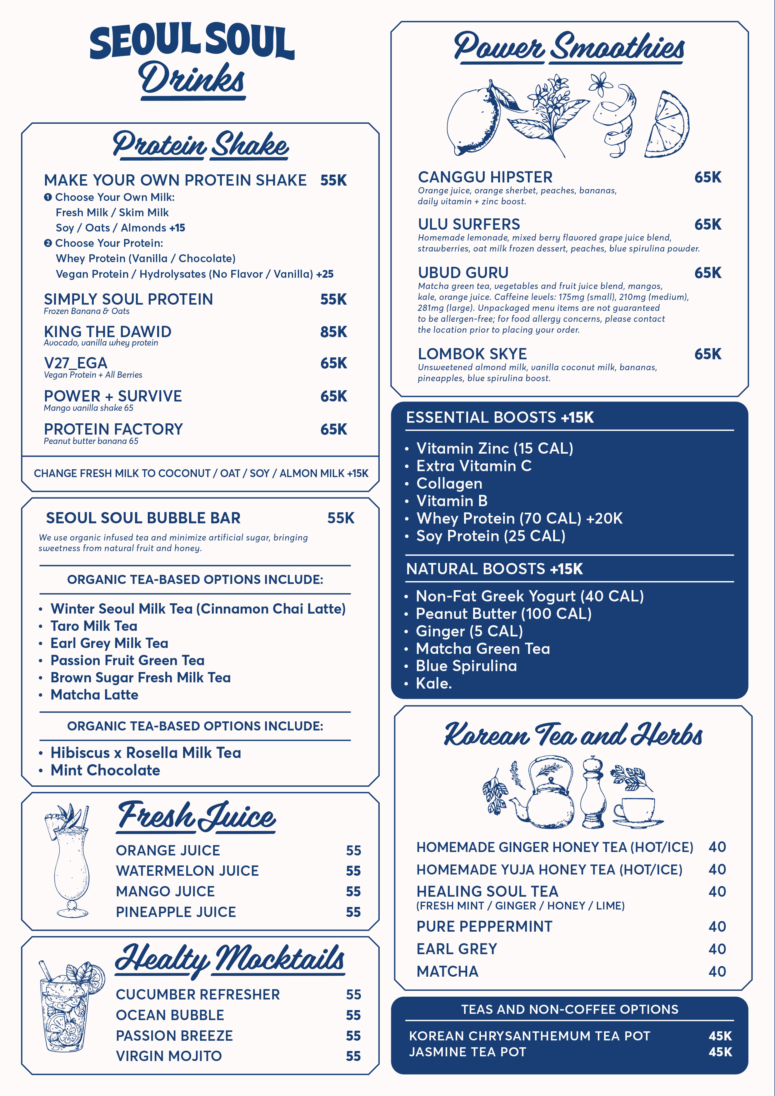 SSP Menu – Seoul Soul Project